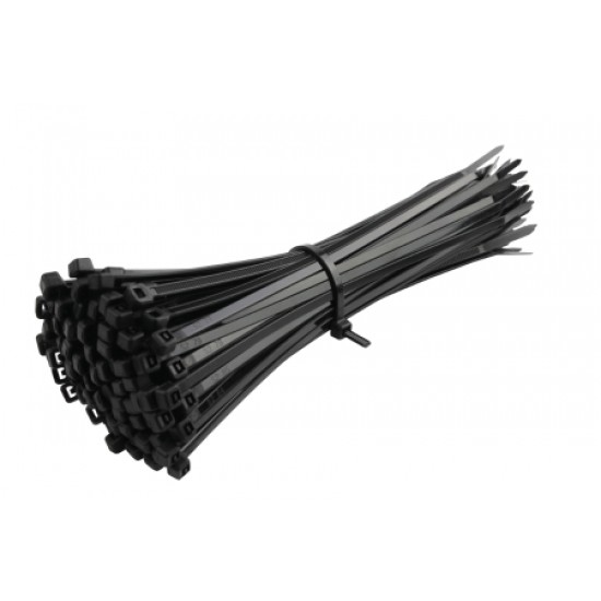 LEYDEN High Quality 150 x 2.5 MM 6 Inch Self Locking Nylon Cable Ties Cable Straps Zip Wire Organizer Tie UV Protected Halogen Free Black 150 x 2.5 MM 4 Inch B
